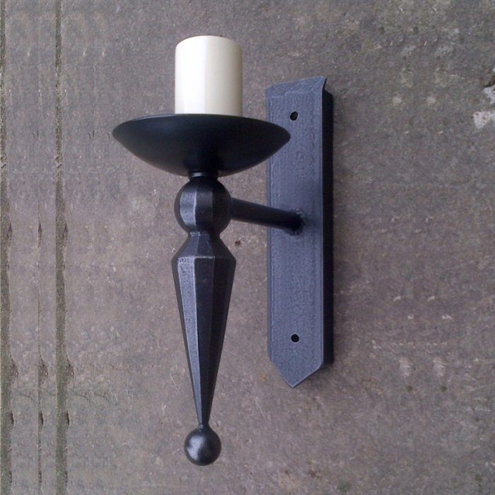 Hand forged wrought iron Portcullis single wall light – Charles Forge ...